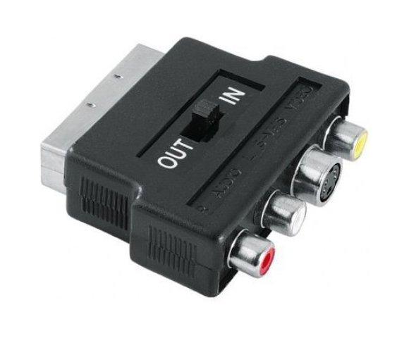 E-GREEN Scart - 3xRCA / S-VHS (On/Off) - Multicom