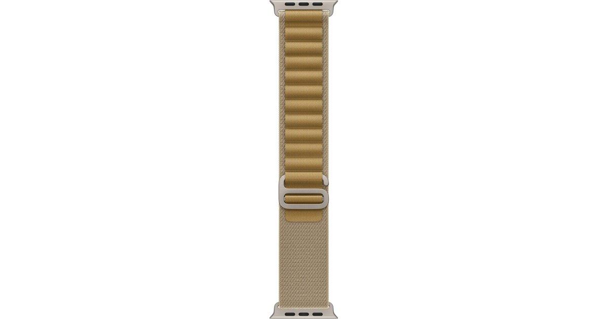 Apple Watch 49mm Loop: Tan Alpine Loop Medium - Natural Titanium Finish ...